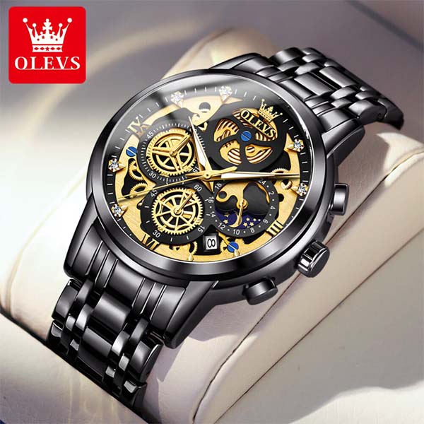 Olevs 9947 Luxury Men Watch with Chronograph Price in Bangladesh